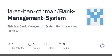 Github Fares Ben Othmanbank Management System This Is A Bank