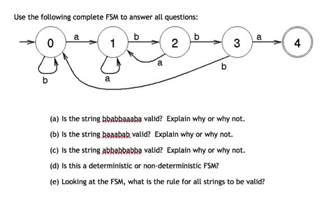 solved use the following complete fsm to answer all