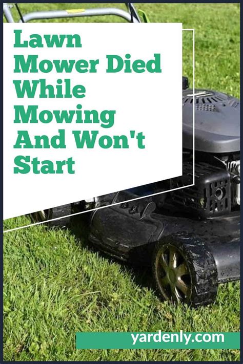 Lawn Mower Died While Mowing And Won’t Start - What To Do