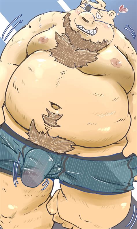Rule 34 2023 Anthro Bear Belly Big Belly Blush Bulge Closed Eyes
