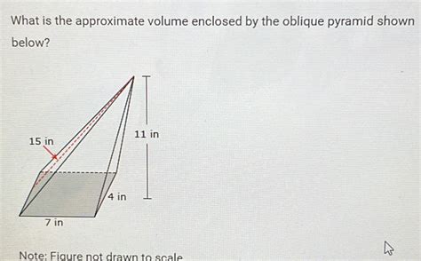Solved What Is The Approximate Volume Enclosed By The Oblique Pyramid