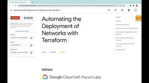 Automating The Deployment Of Networks With Terraform Qwiklabs