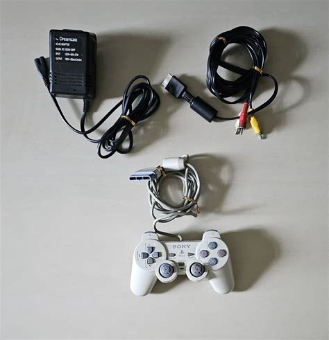 Sony PlayStation PS1 Controller With PS 1 Console Cables Video Gaming Video Game Consoles