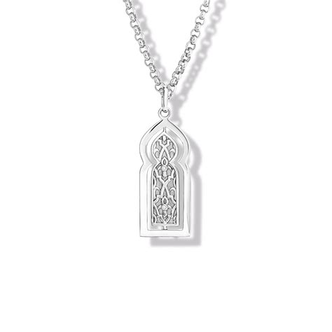 porte ouvrant large necklace pendant silver cassandra goad