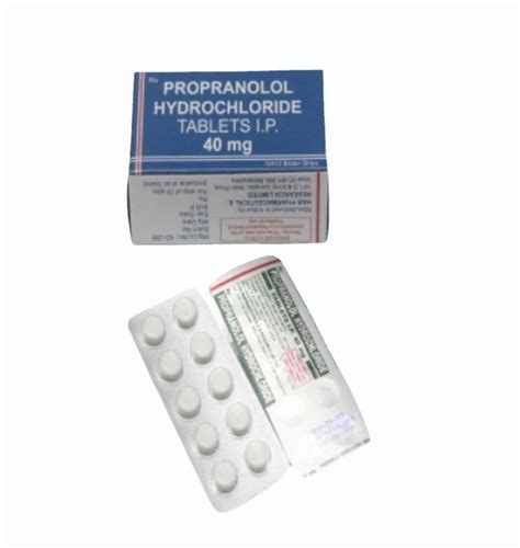 40 Mg Propranolol Hcl Tablets At ₹ 60 Stripe Propranolol Hydrochloride Tablet In Ahmedabad