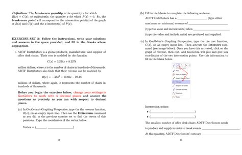 Definition The Break Even Quantity Is The Quantity X Chegg Com