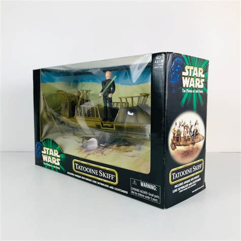 1999 Star Wars Tatooine Skiff Toy Vehicle With Luke Skywalker Action
