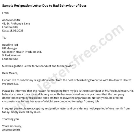 Resignation Letter Due To Pregnancy Sample Format