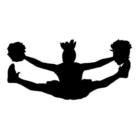 Straddle Position Cheerleading Clipart
