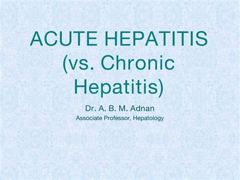 Hepatitis Acute Versus Chronic Causes Pathophysiology Pdf