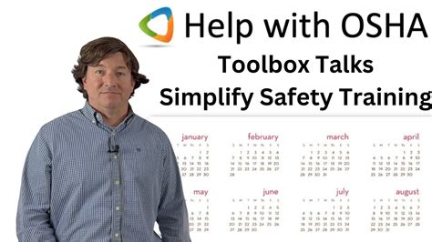 toolbox talks how to give a safety toolbox talk help with osha youtube
