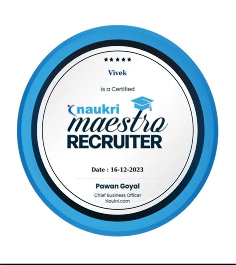 Vivek Chowdary On Linkedin Naukrimaestrarecruiter