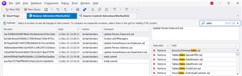 View Source Control History