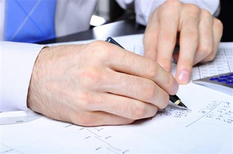 Financial Work Stock Photo Image Of Document Graph