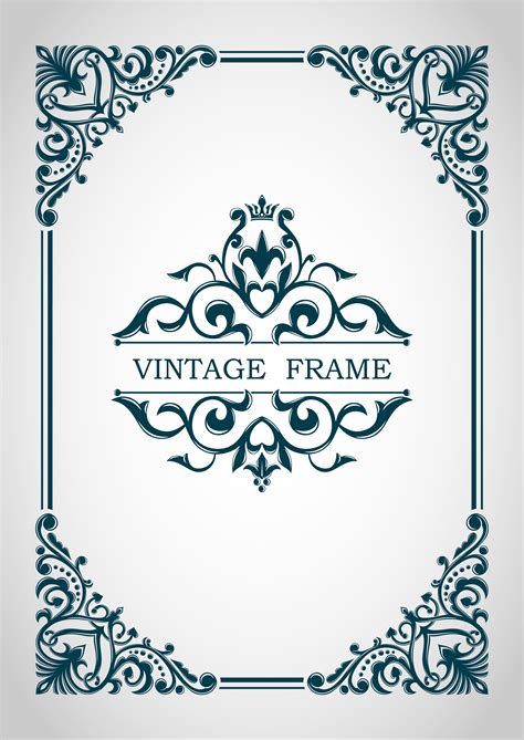 Gold Decorative Vector Vintage Frame Monogram Luxurious Template 20 Files Векторные