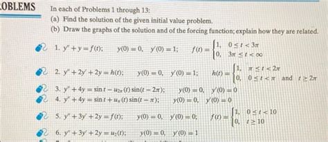 Solved OBLEMS In Each Of Problems 1 Through 13 A Find The Chegg Com