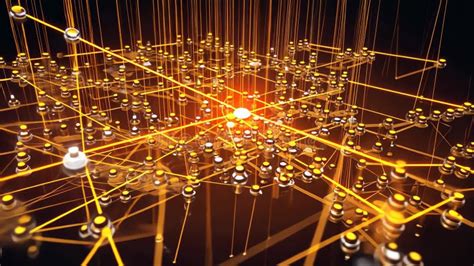 Futuristic Digital Network Design Featuring Interconnected Nodes And
