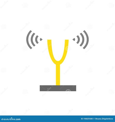 Flat Illustration Of Tuning Fork Vector Icon Music Equipment Sign Symbol Stock Vector