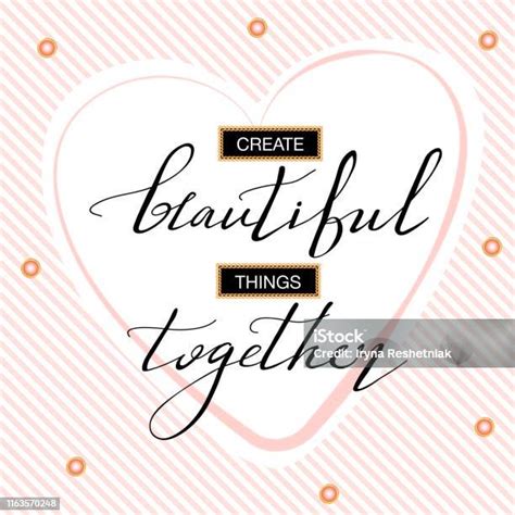 소녀 슬로건 일러스트레이션입니다 트렌디 한 타이포그래피 슬로건 디자인 함께 아름다운 것들을 창조기호 0명에 대한 스톡 벡터 아트