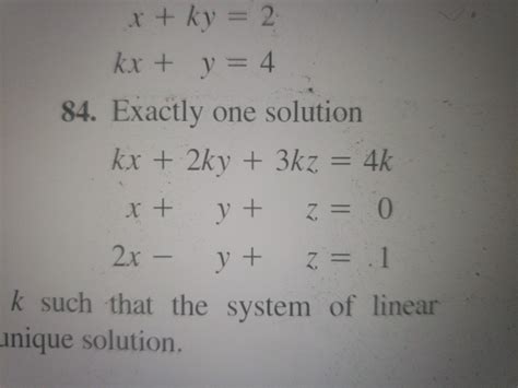 Solved Determine The Value Of K Such That The System Of Chegg