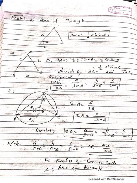 Properties of Triangle Formula | PDF