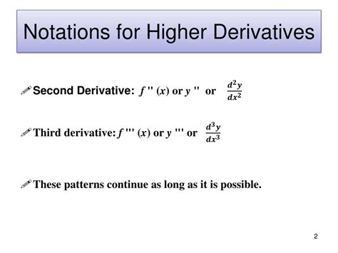 Ppt Higher Derivatives Powerpoint Presentation Free Download Id