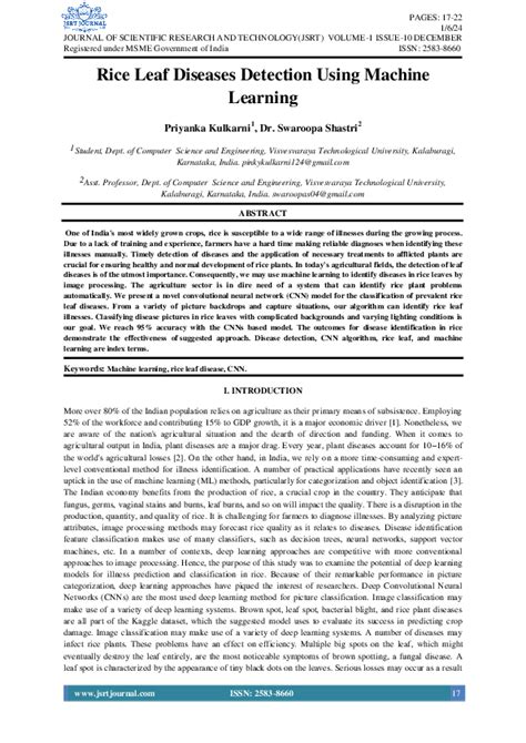 Pdf Rice Leaf Diseases Detection Using Machine Learning