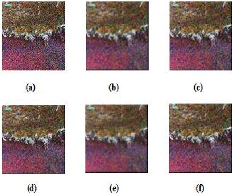 Noisy Satellite Image At Noise Level 0 1 B F Denoised Images Using