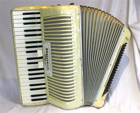 5794 Fixer Upper Ivory Wurlitzer Piano Accordion Lmm 41 120 For Parts Or Repair