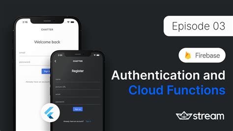Build A Flutter Chat App 03 Firebase Auth And Functions Youtube