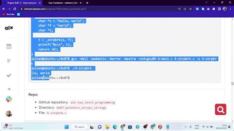 0x07 c even more pointers arrays and strings 4 strpbrk youtube