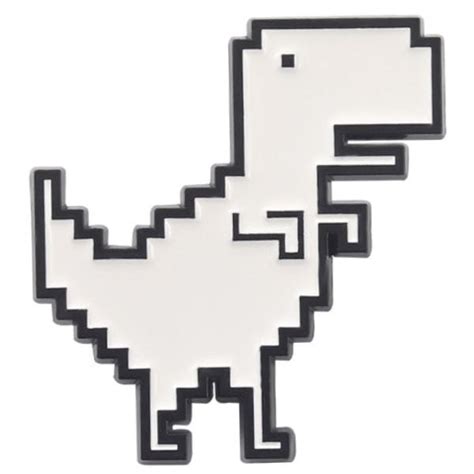 Huy hiệu pin cài hình Khủng long T rex Internet Chrome Dino nShop Game Hobby