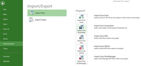 Import From Smartsheet Project Plan