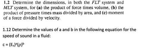 solved 1 2 determine the dimensions in both the flt system