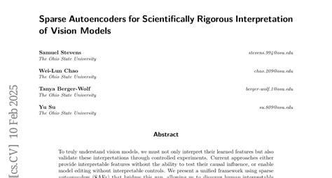 Sparse Autoencoders For Scientifically Rigorous Interpretation Of
