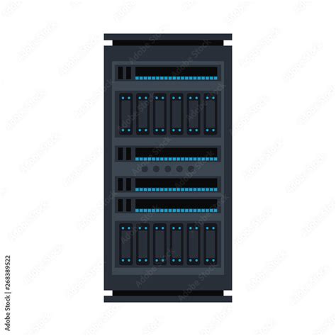 Vector Server Rack Icon Database Storage Design Stock Vector Adobe Stock