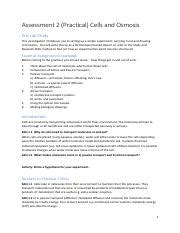 Understanding Cells And Osmosis A Practical Study For Course Hero