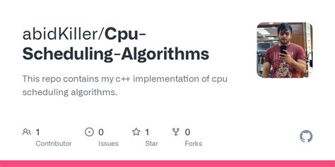 Github Abidkillercpu Scheduling Algorithms This Repo Contains My
