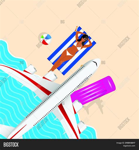 Girl Bikini On Beach Vector And Photo Free Trial Bigstock