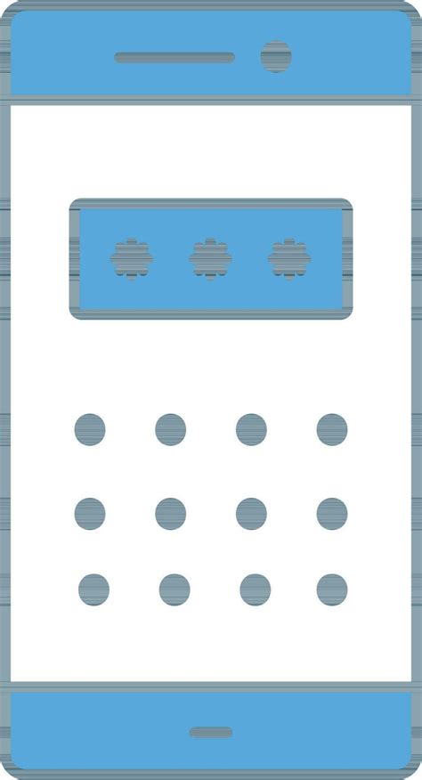 Blue And White Color Passcode In Smartphone Icon 24456197 Vector Art At Vecteezy