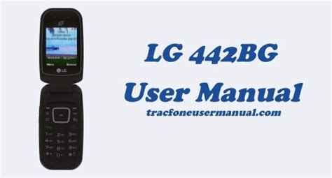 TracFone LG 442BG User Manual User Guide
