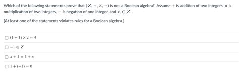 Solved Which Of The Following Statements Prove That Z Chegg