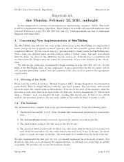 Homework Pdf CS Data Structures Algorithms Homework Homework Due Monday February