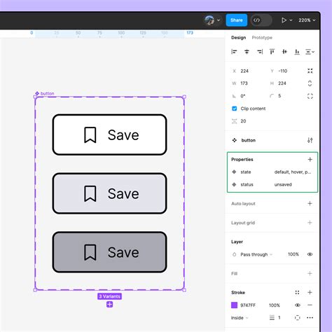 Design An Interactive Button Figma Learn Help Center