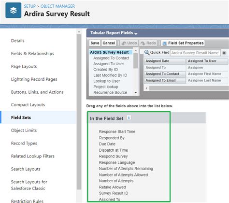 tabular report surveyvista