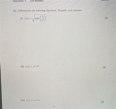 solved a differentiate the following functions simplify