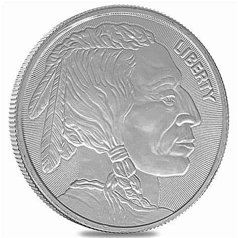 One Troy Ounce 1 Oz Buffalo Indian Head 999 Fine Pure Silver Coin T