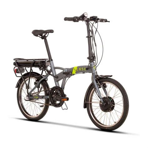 Bicicleta Elétrica Dobrável Sense Easy 3v Aro 20 2020 Cinza E Neon