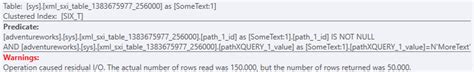 sql server xml index slow count of rows database administrators