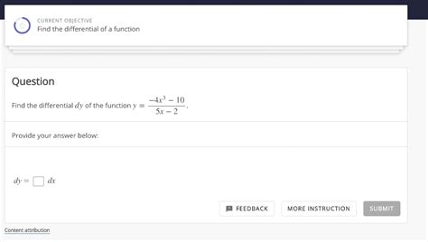 solved current objective find the differential of a function